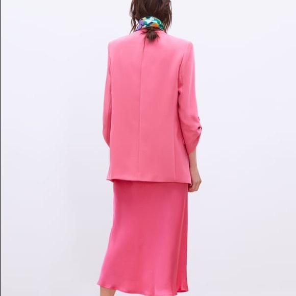 Zara | Jackets & Coats | Zara Pink Jacket With Lapels | Poshmark